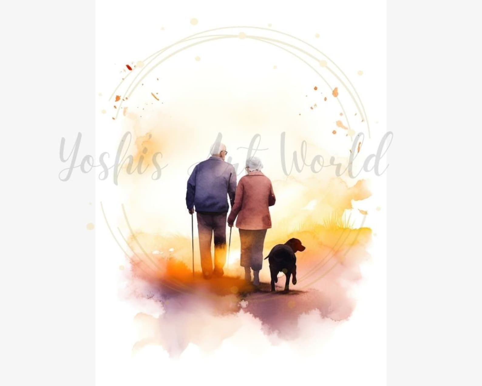 Elderly Couple Clipart Grandpa and Grandma Card Making - Etsy