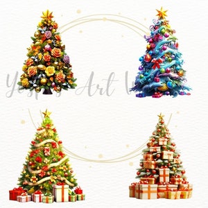 Christmas Tree PNG Bundle, Digital Crafts Designs Transparent ...