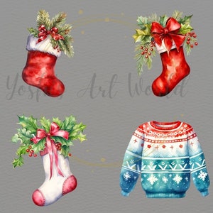 Christmas Accessories PNG Bundle, Digital Crafts Designs Transparent ...