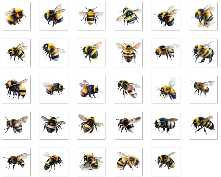 Watercolor Bumblebee Bundle Digital Crafts Designs - Etsy