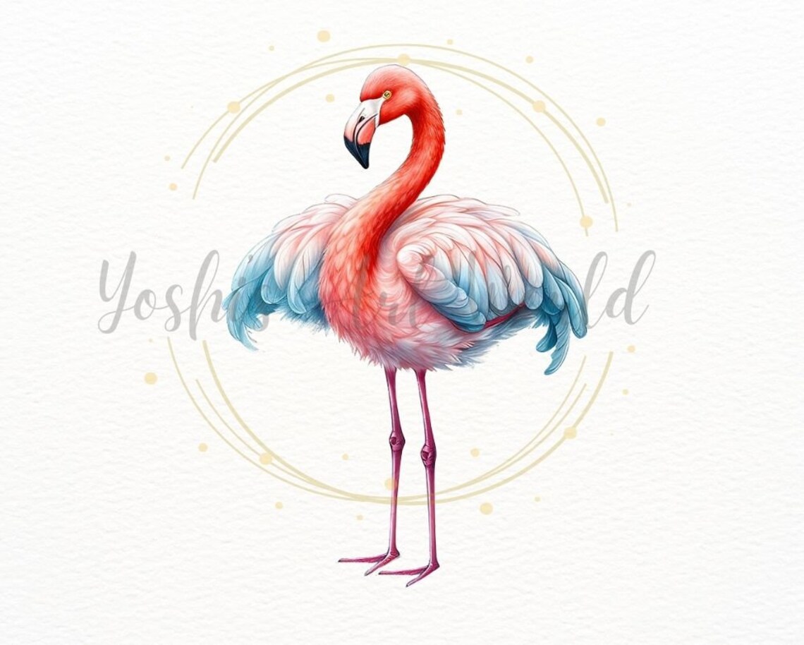 Watercolor Flamingo PNG Bundle, Digital Crafts Designs Transparent ...