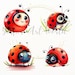 Cute Ladybug PNG Bundle, Digital Crafts Designs Transparent, Lady Bug ...