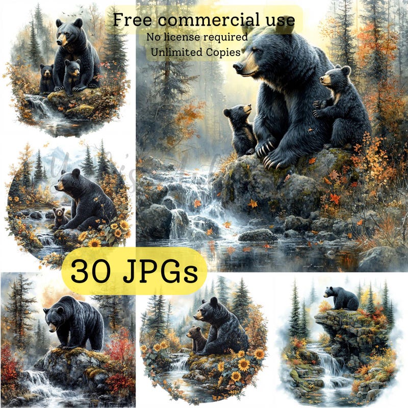 Landscape Bear Design - Etsy