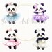 Watercolor Ballerina Panda PNG Bundle, Digital Crafts Designs ...