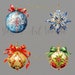 Christmas Tree Ornaments PNG Bundle, Digital Crafts Designs Transparent ...