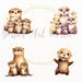 Watercolor Cute Otter PNG Bundle, Digital Crafts Designs Transparent ...