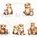 Watercolor Cute Otter PNG Bundle, Digital Crafts Designs Transparent ...
