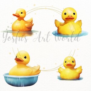 Watercolor Rubber Duck PNG Bundle, Digital Crafts Designs Transparent ...