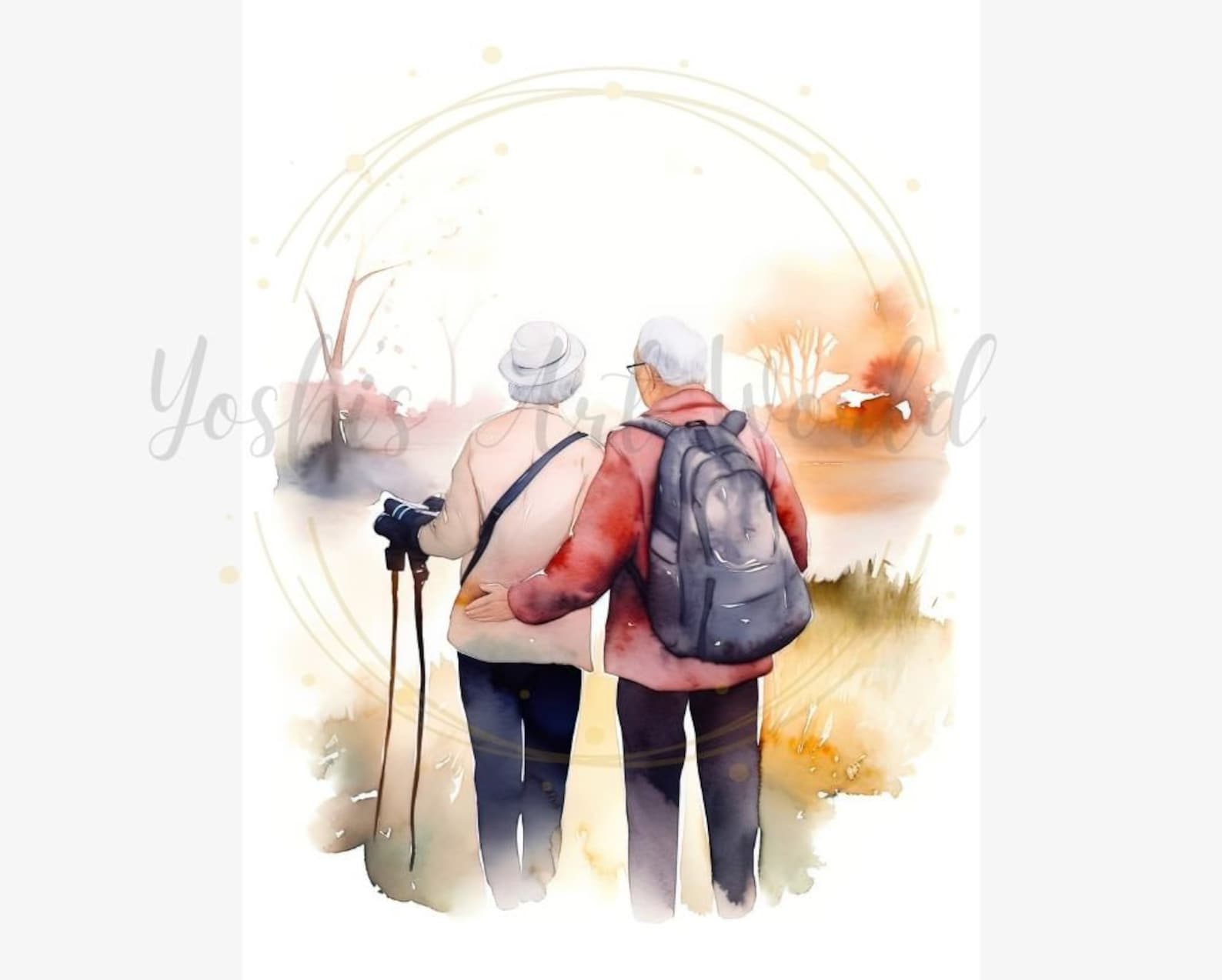 Elderly Couple Clipart Grandpa and Grandma Card Making - Etsy
