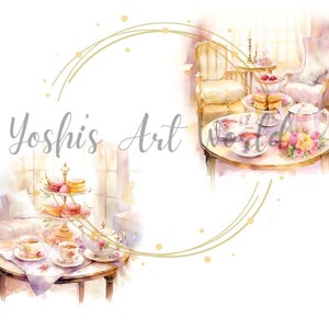 Victorian Cozy Afternoon Tea - Vintage Afternoon Tea - Card Making ...