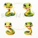 Cute Snake PNG Bundle, Digital Crafts Designs Transparent, Little ...