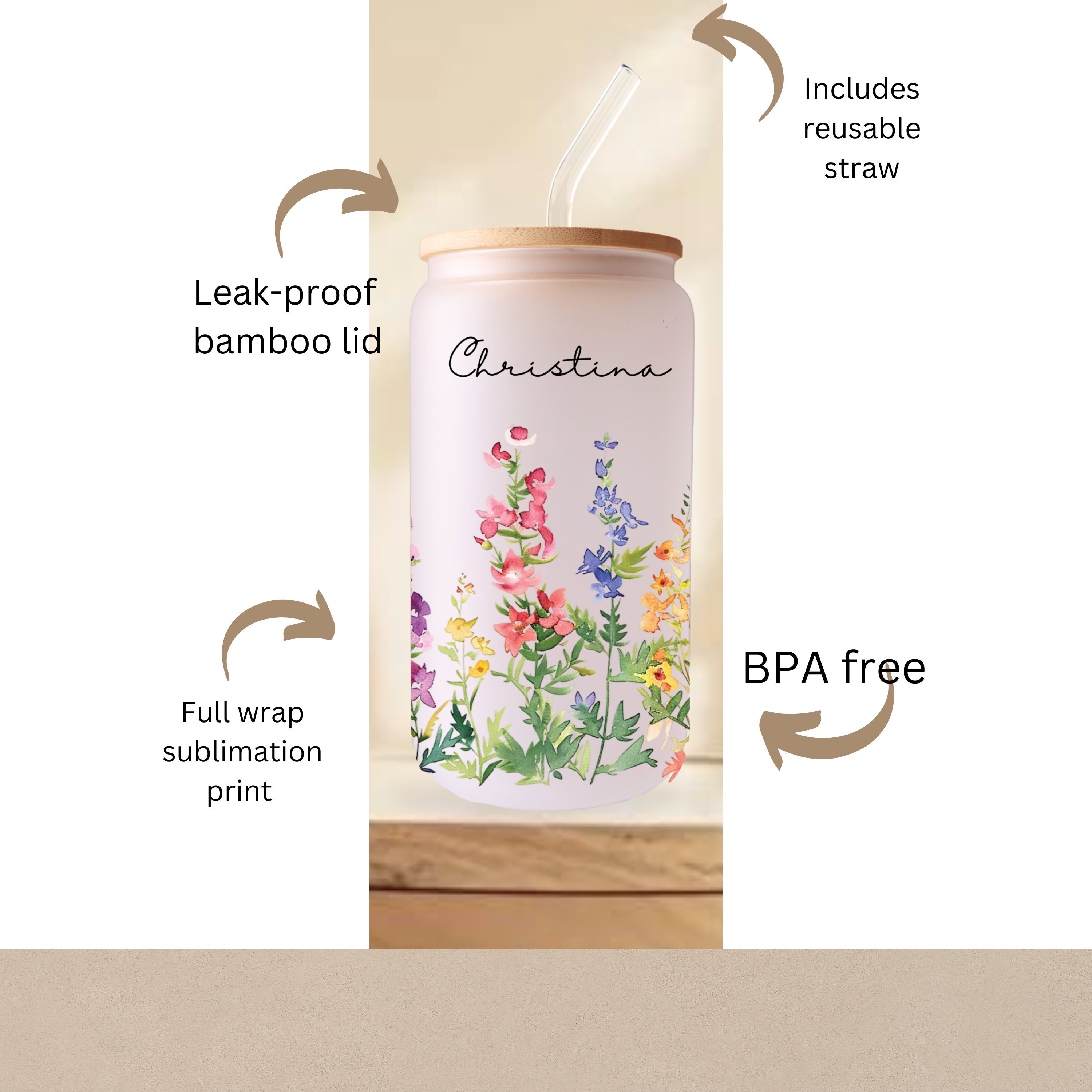Personalized Birth Flower Coffee Cup for Best Friend| Birthday Gift for ...