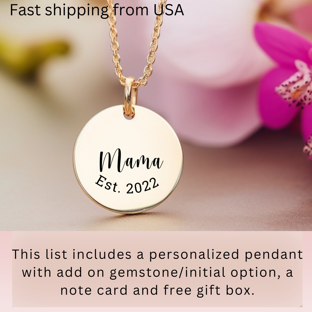 Personalized Necklace for First Time Mama Mother's Day Jewelry for Mama ...
