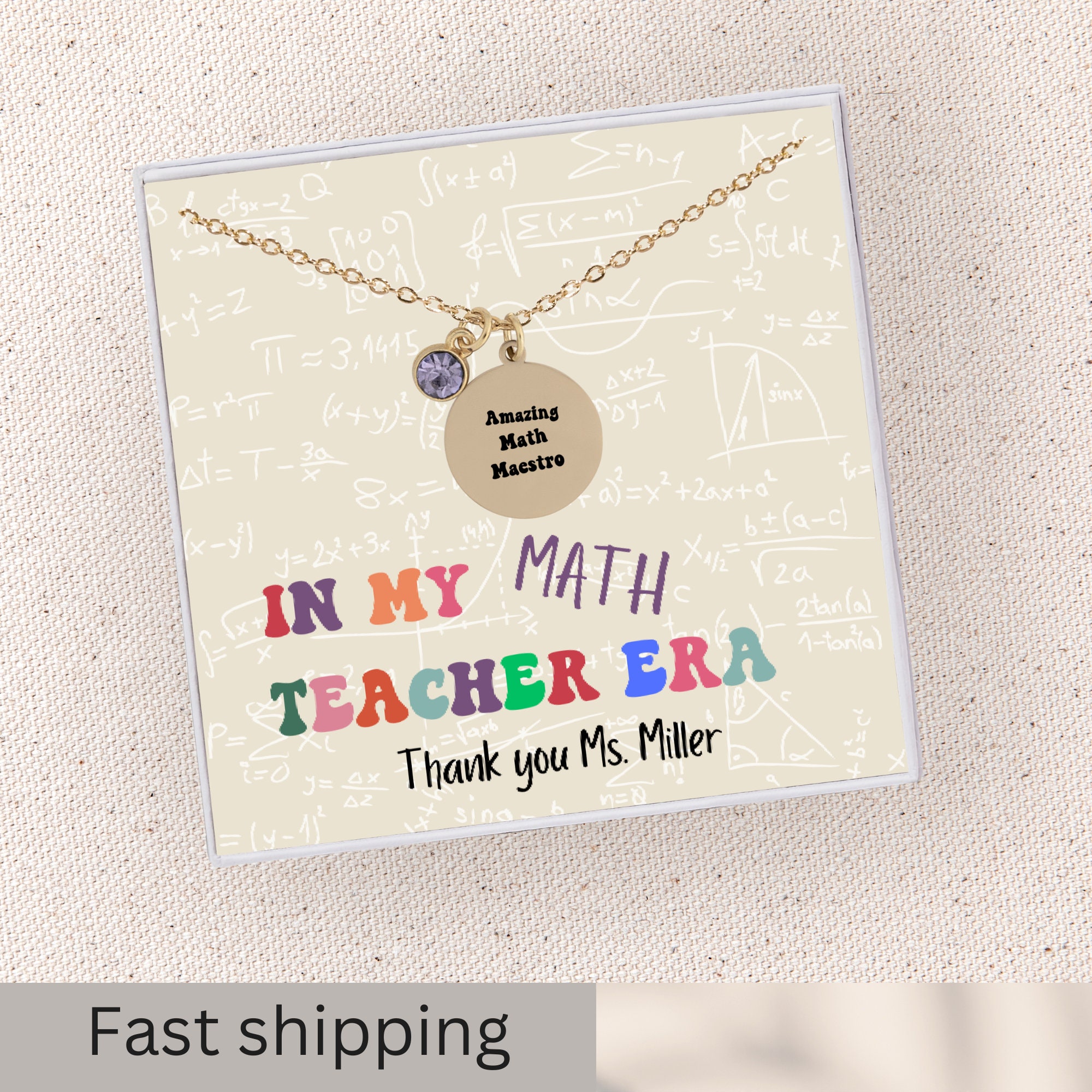 Jewelry for Teacher| Gift for Math Teacher| Teacher Appreciation Gift ...