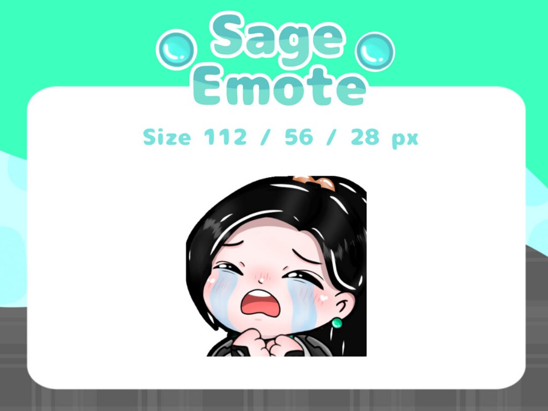 Cute Sage Cry Valorant Emote , Twitch Emote , Discord Emote , Discord ...