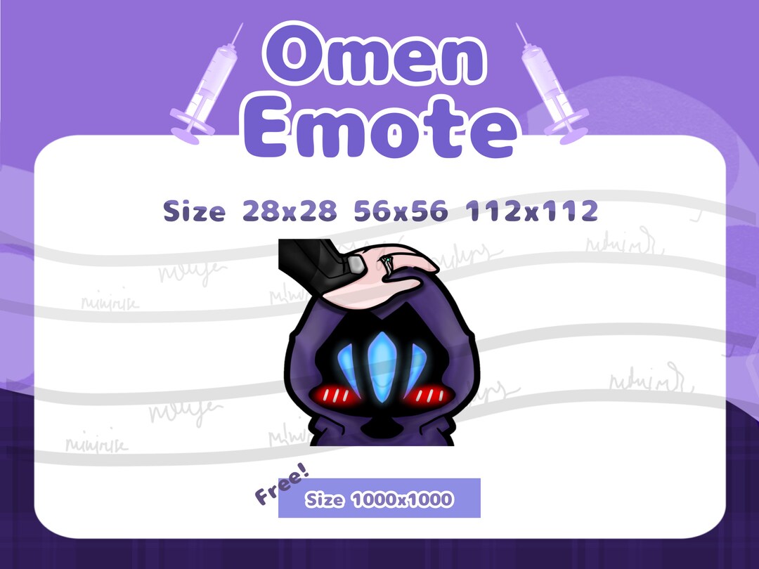 Cute Omen Valorant Shy With Sage Hand Emote , Twitch Emote , Discord ...