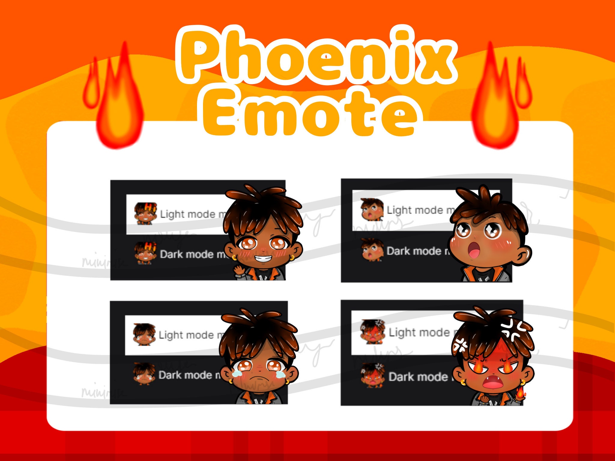 Set of Cute Phoenix Valorant Emotes , Twitch Emote , Discord Emote ...