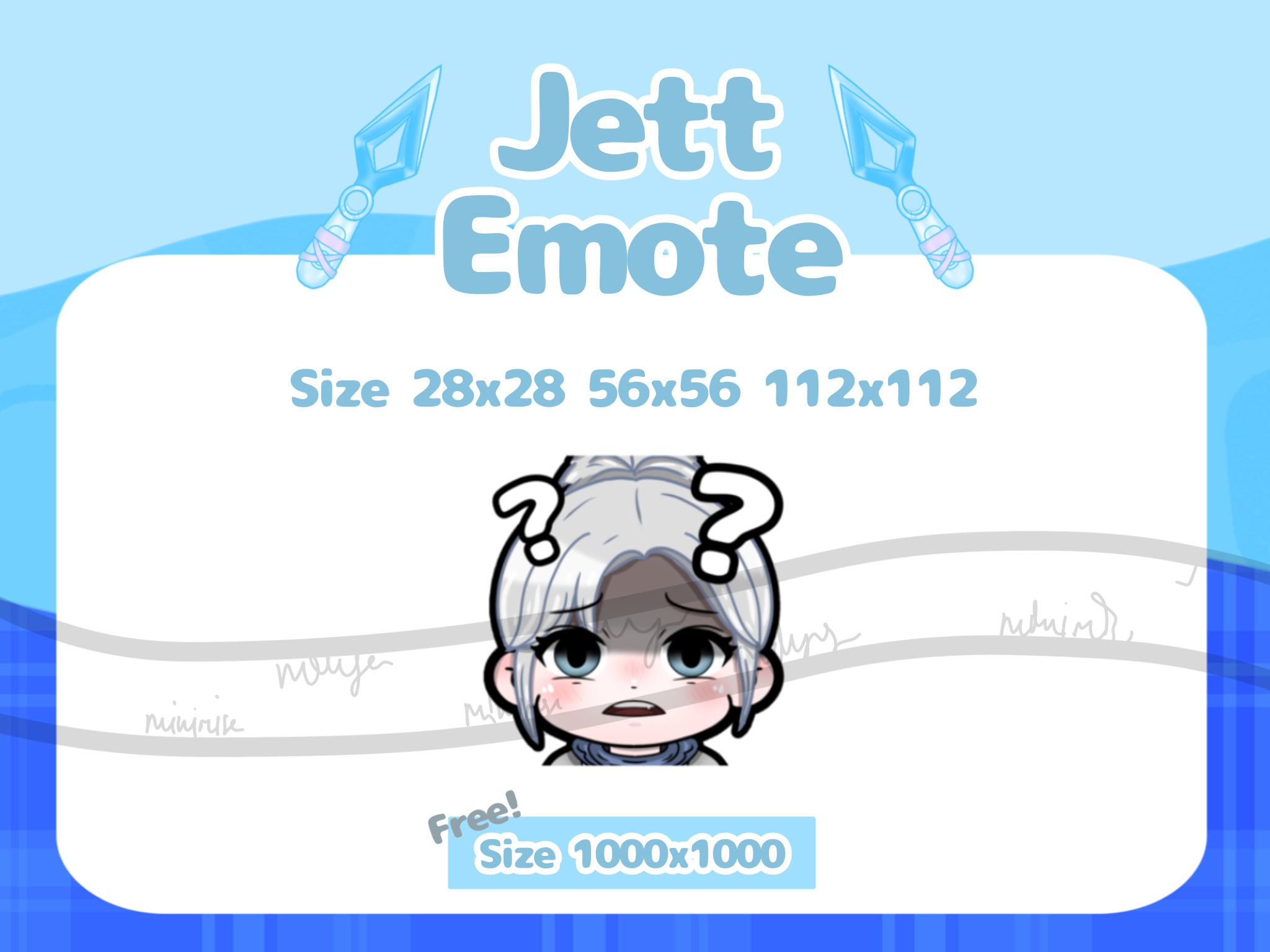 Cute Jett Valorant What Emote , Twitch Emote , Discord Sticker , Emote ...
