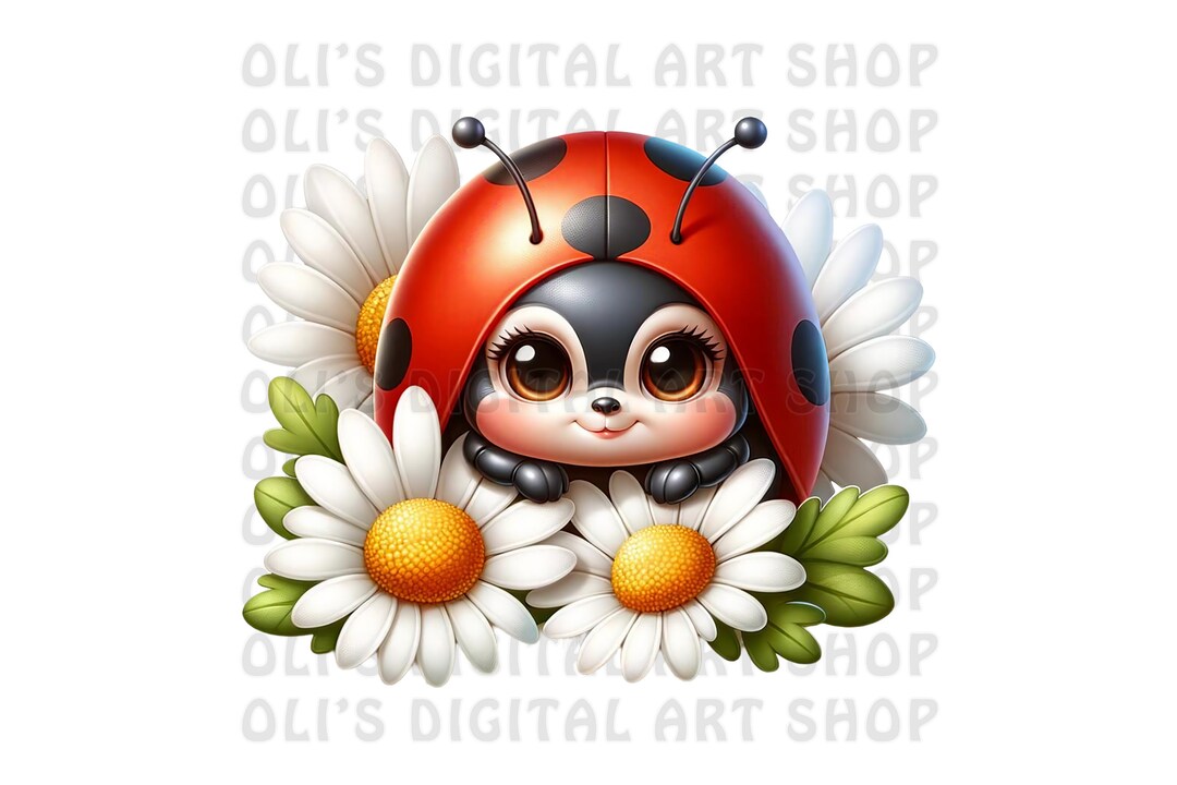 Cute Ladybug PNG Sublimation Design Cute Ladybug Clipart Digital ...