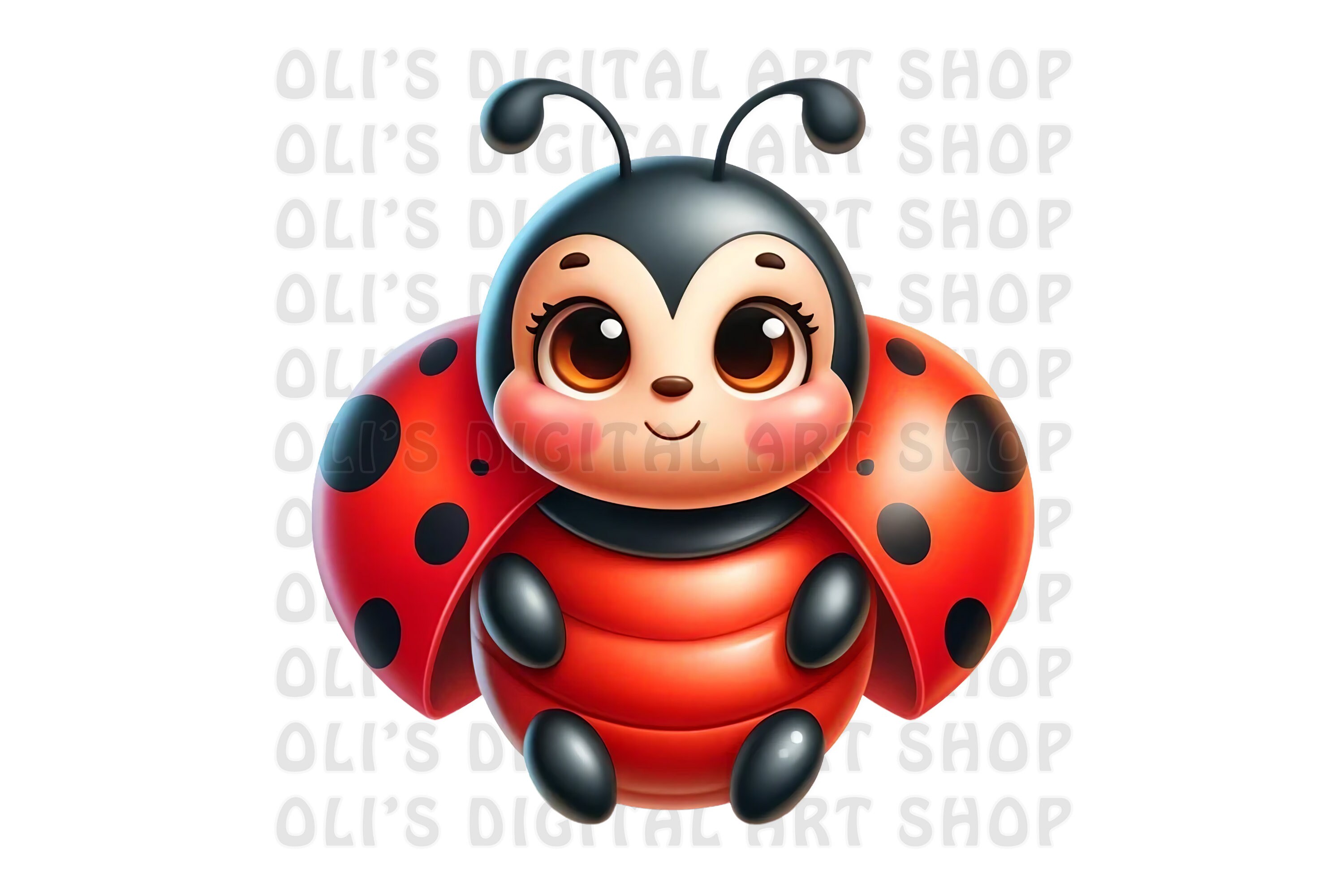 Cute Cartoon Ladybug PNG Sublimation Design Ladybug Clipart Digital ...
