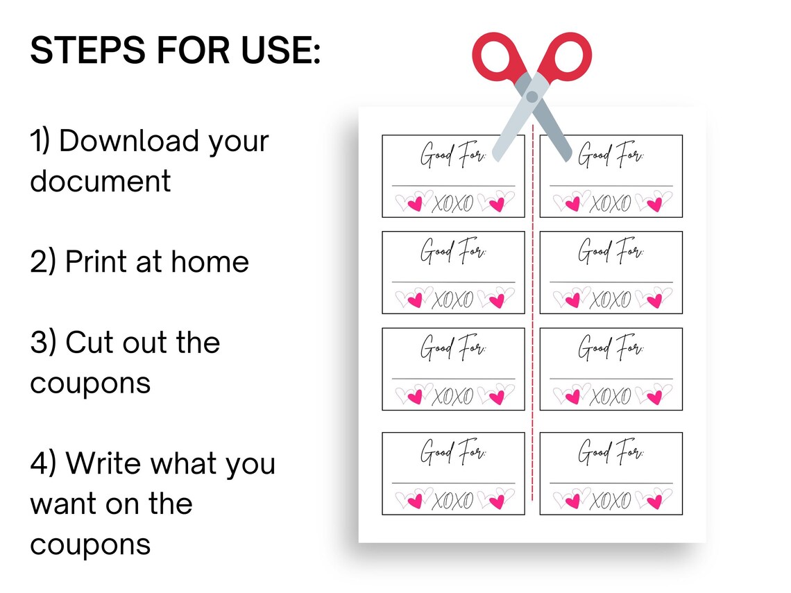 Blank Coupons - Custom Gift - Etsy