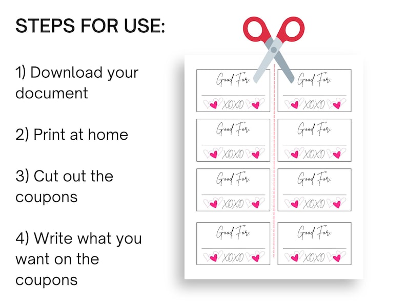 Blank Coupons - Custom Gift - Etsy