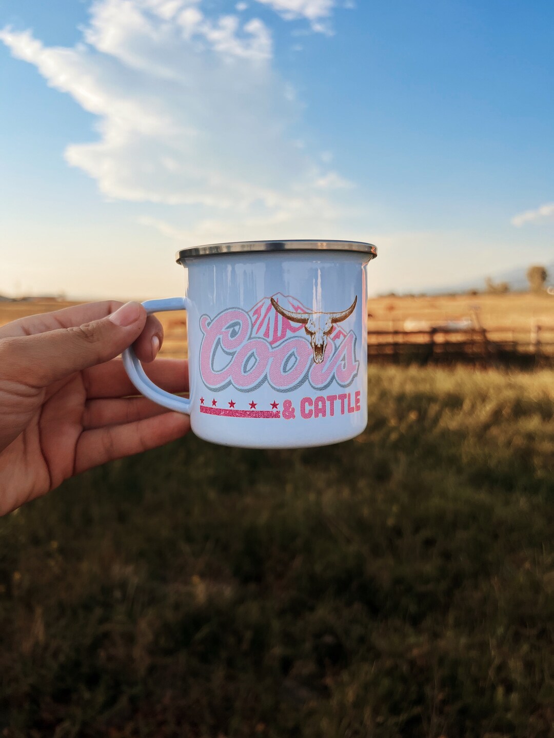 Coors and Cattle Pink Mug - Etsy