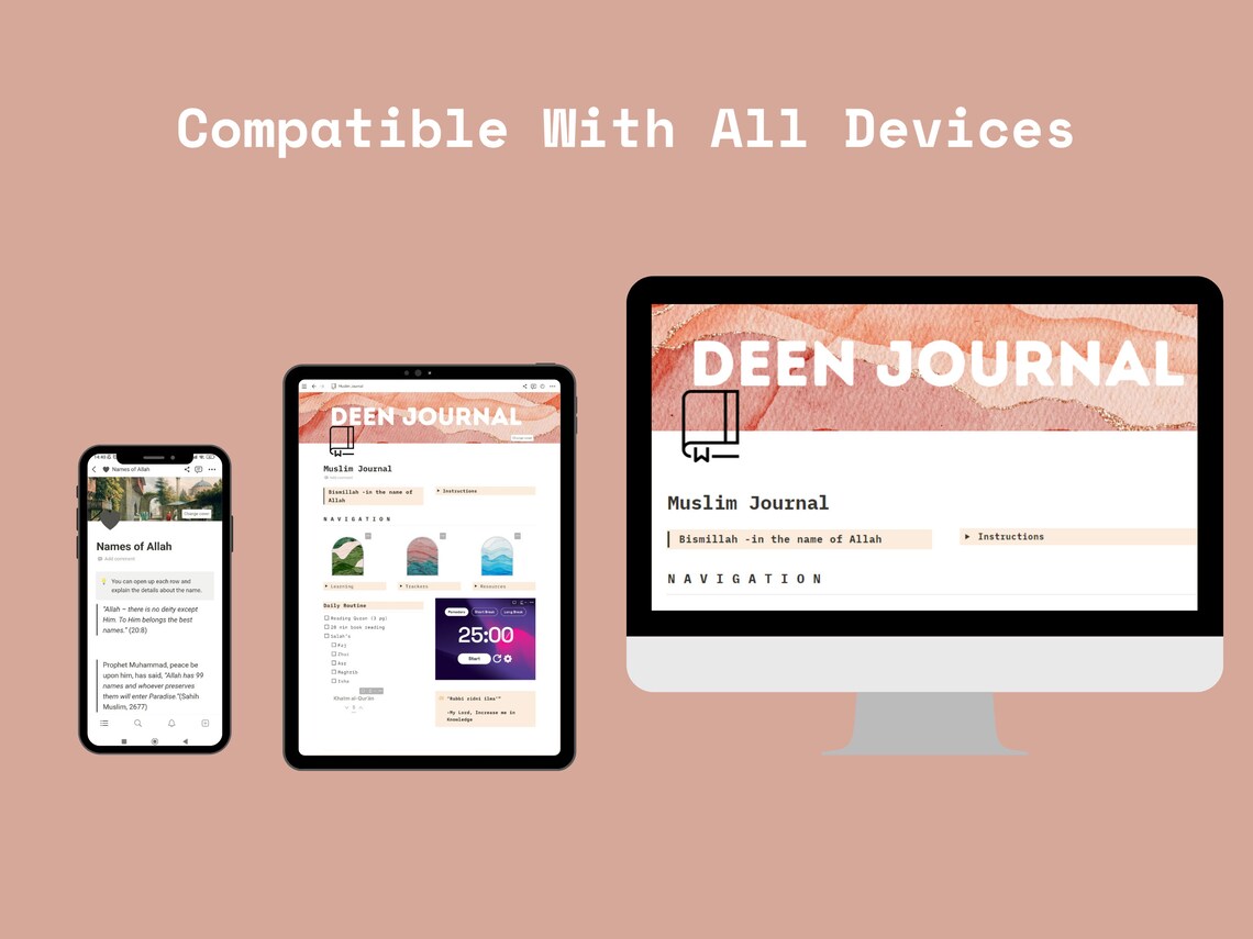 Muslim Deen Notion Template Ramadan Journal Notion Muslim - Etsy