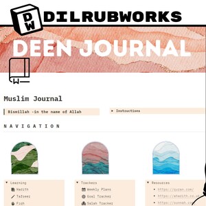 Muslim Deen Notion Template Ramadan Journal Notion Muslim - Etsy