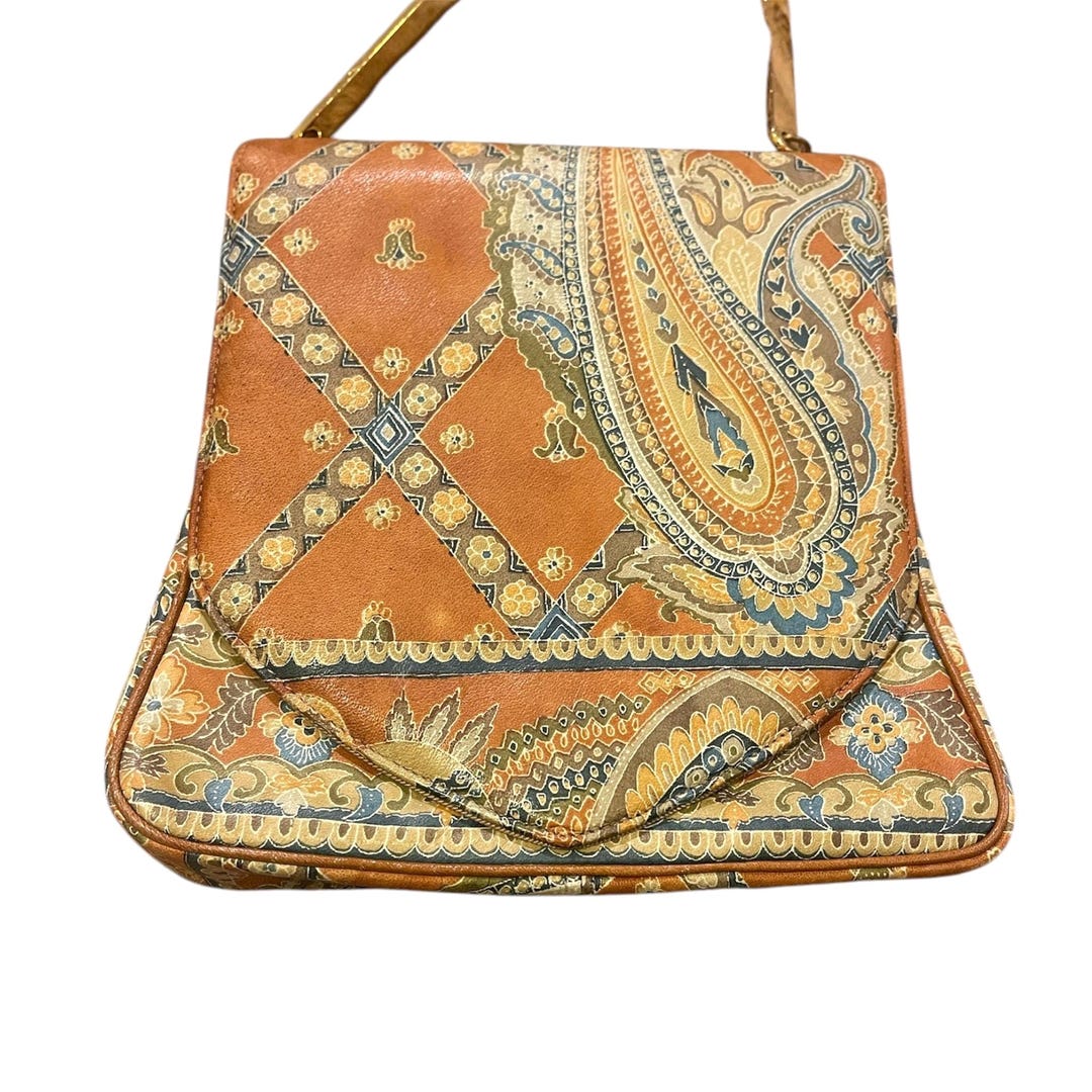 Morris Moskowitz Paisley Leather Bag - Etsy