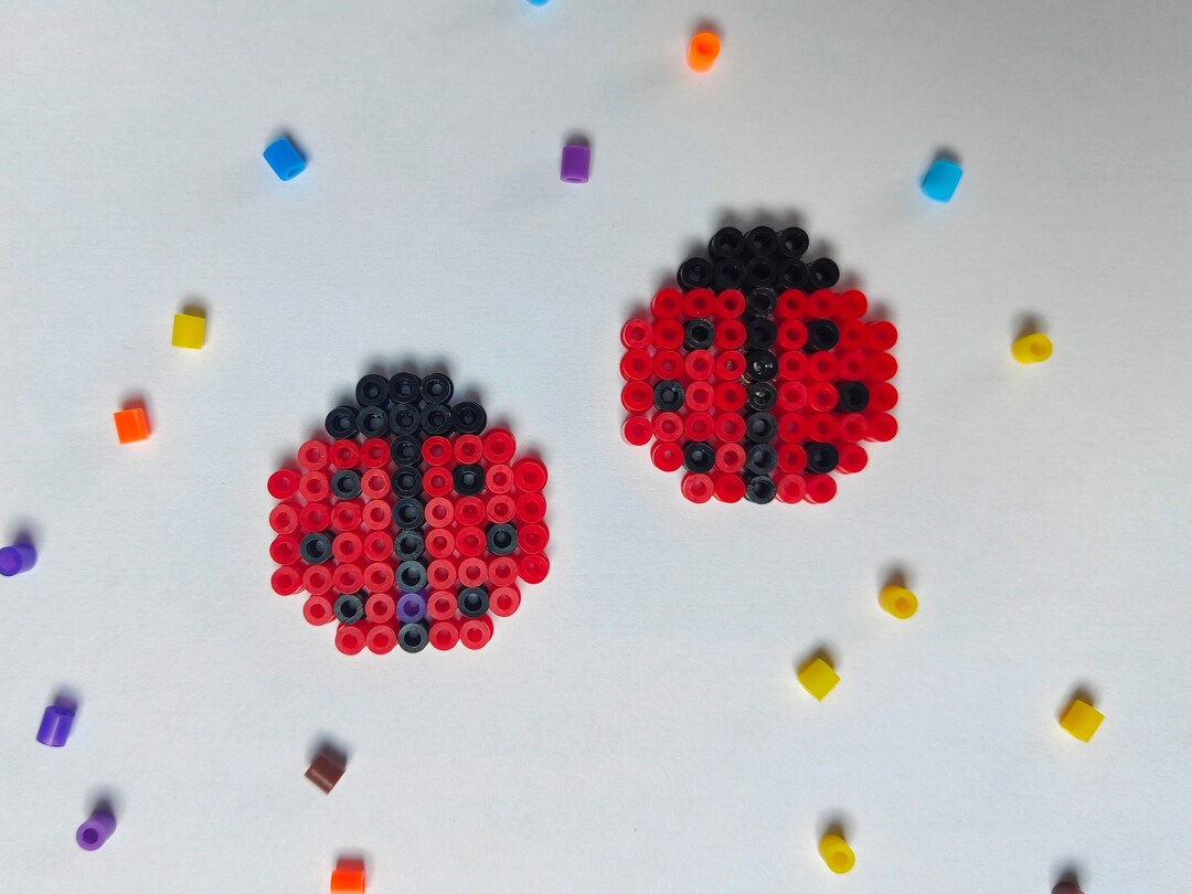 Ladybug Magnets Ladybug Perler Beads Retrogame Perler Beads - Etsy