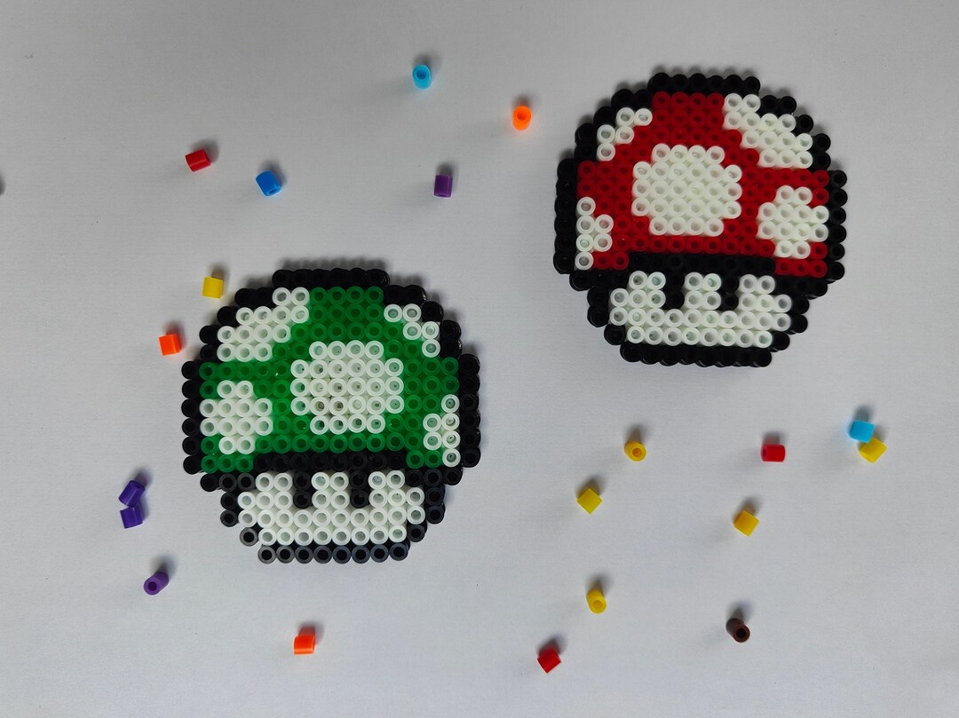 Super Mario Items Perler Beads Retrogame Perler Beads - Etsy