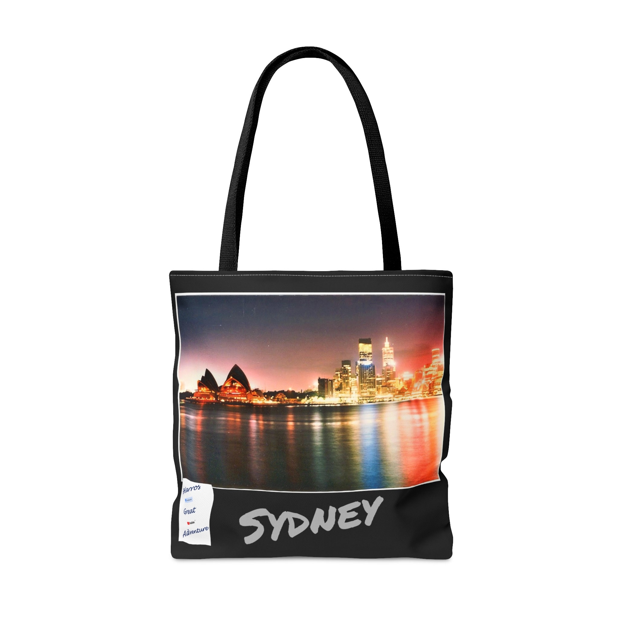 SYDNEY BLACK TOTE | Sydney Opera House Night Tote | Sydney Travel ...