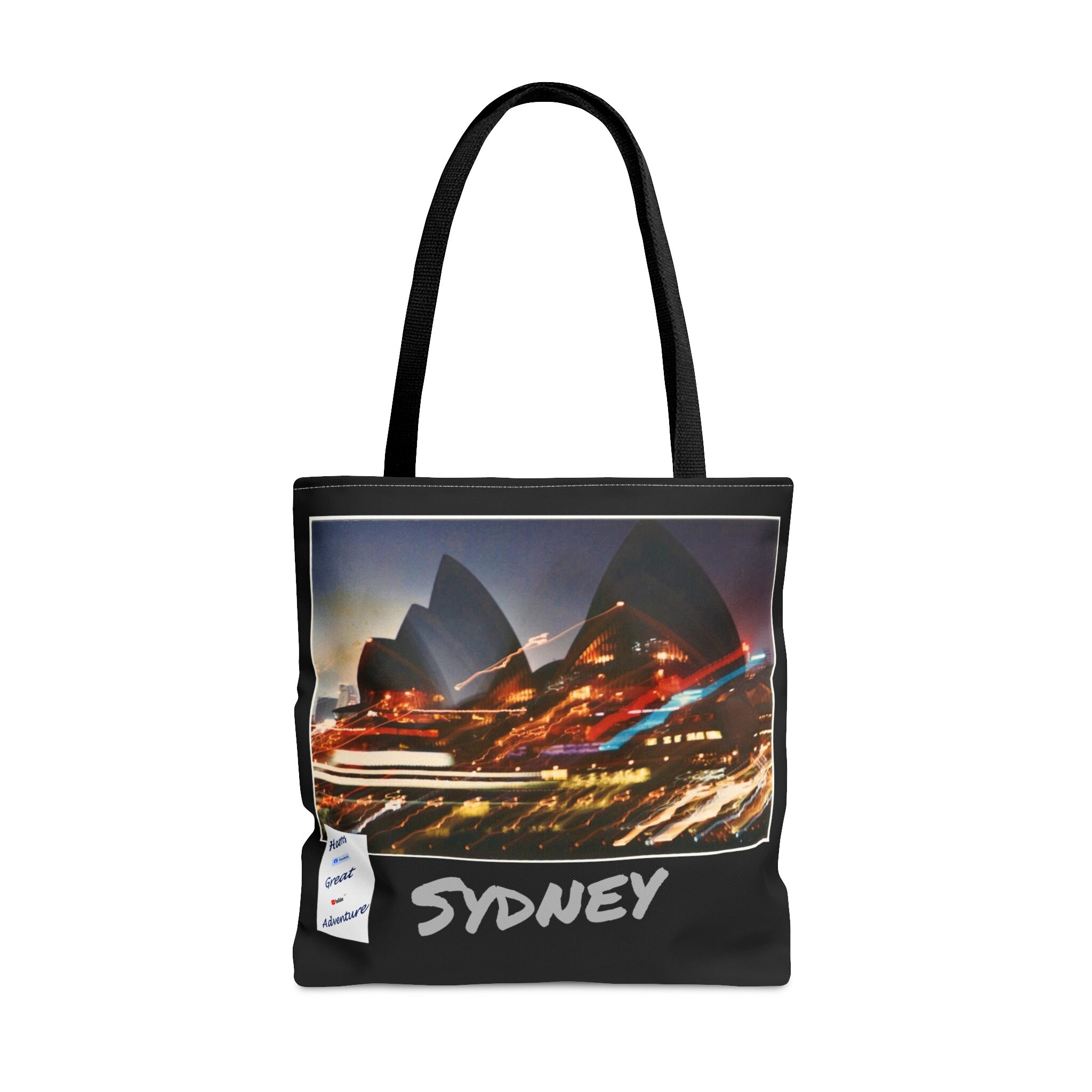 SYDNEY BLACK TOTE Sydney Opera House Night Tote Sydney Travel Themed ...
