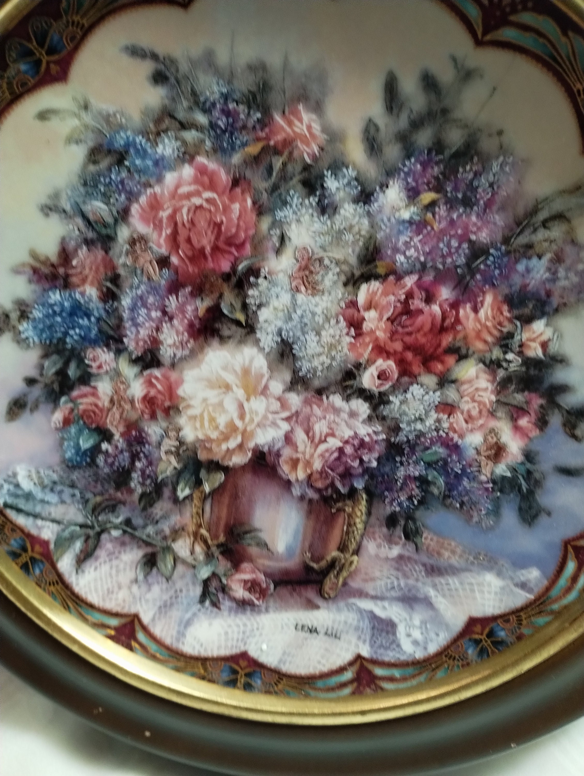 3 Lena Liu Plates With Holders. - Etsy