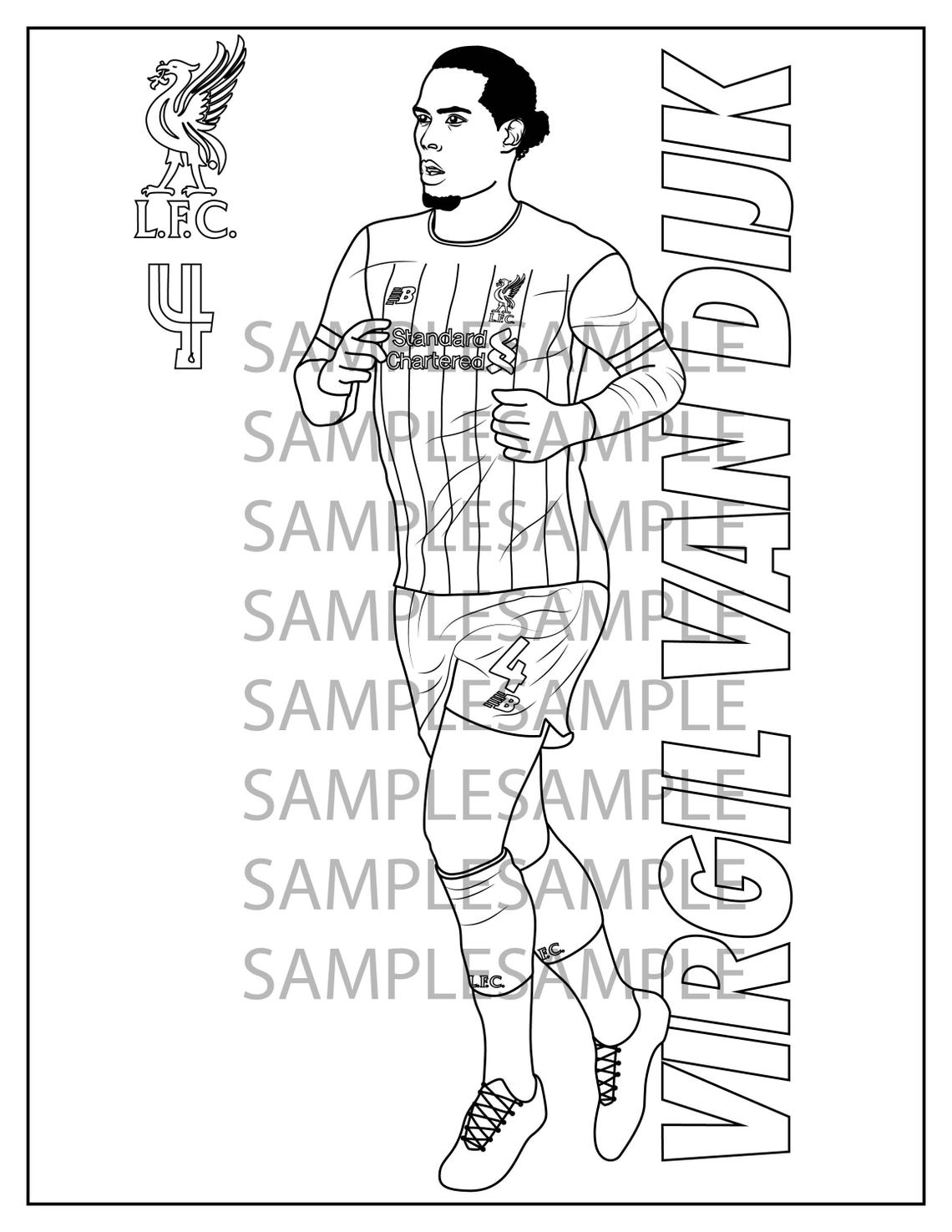 Liverpool FC Colouring Pages | Digital Download | Colouring LFC ...