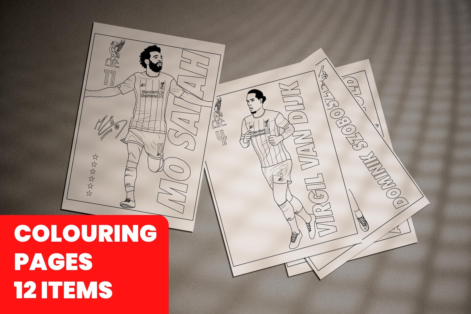 Liverpool FC Colouring Pages | Digital Download | Colouring LFC ...