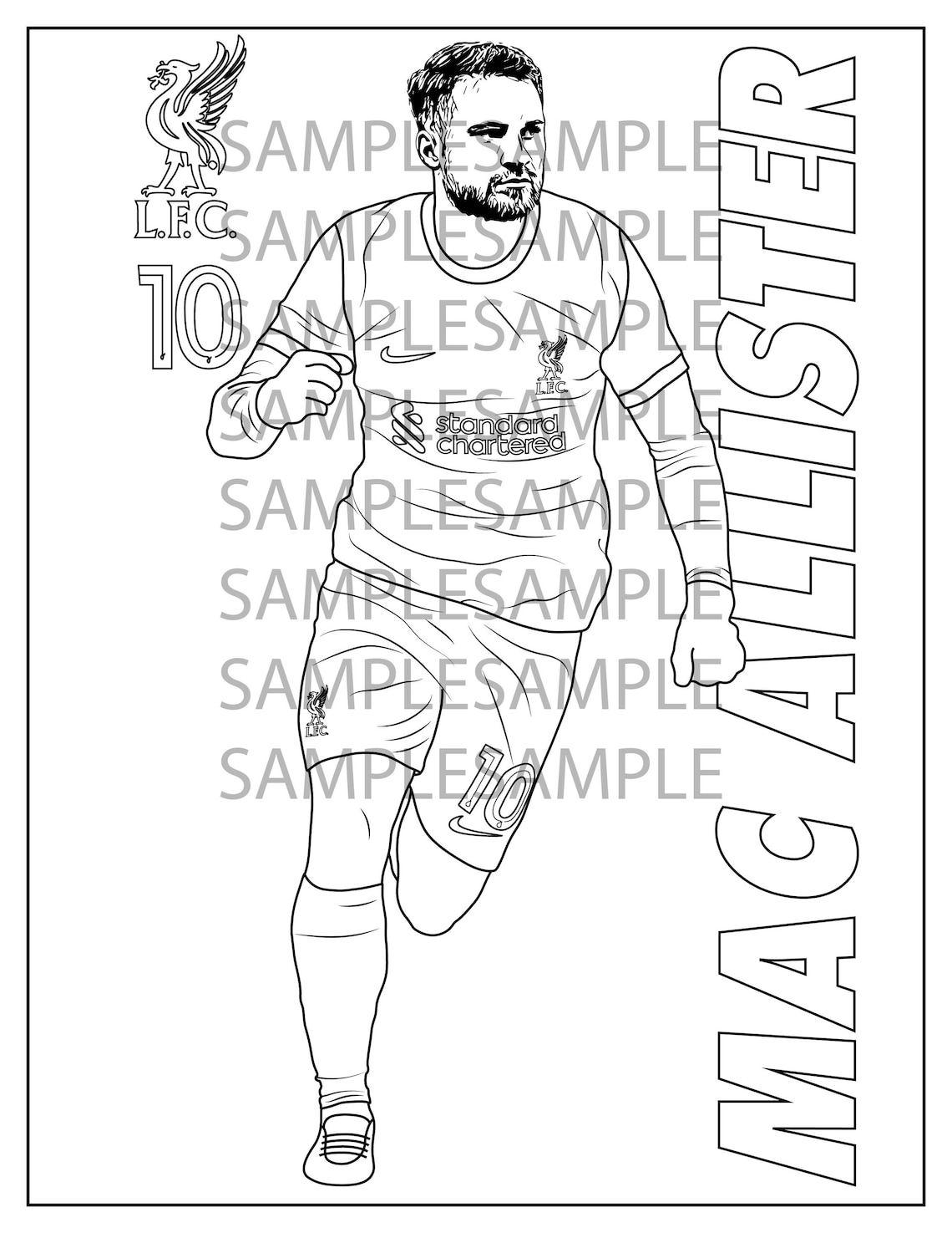 Liverpool FC Colouring Pages | Digital Download | Colouring LFC ...
