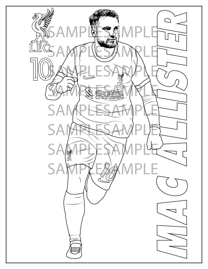 Liverpool FC Colouring Pages | Digital Download | Colouring LFC ...