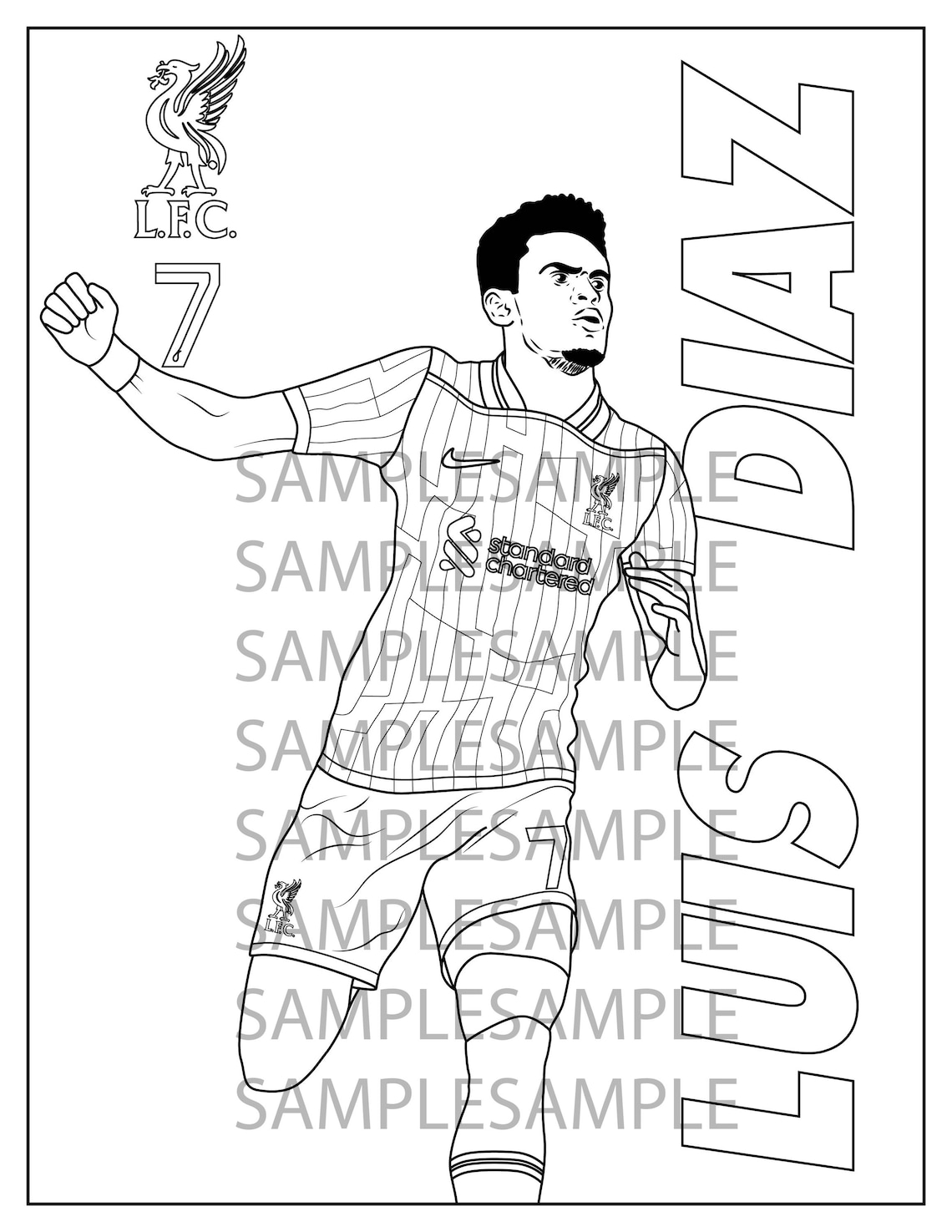 Liverpool FC Colouring Pages | Digital Download | Colouring LFC ...