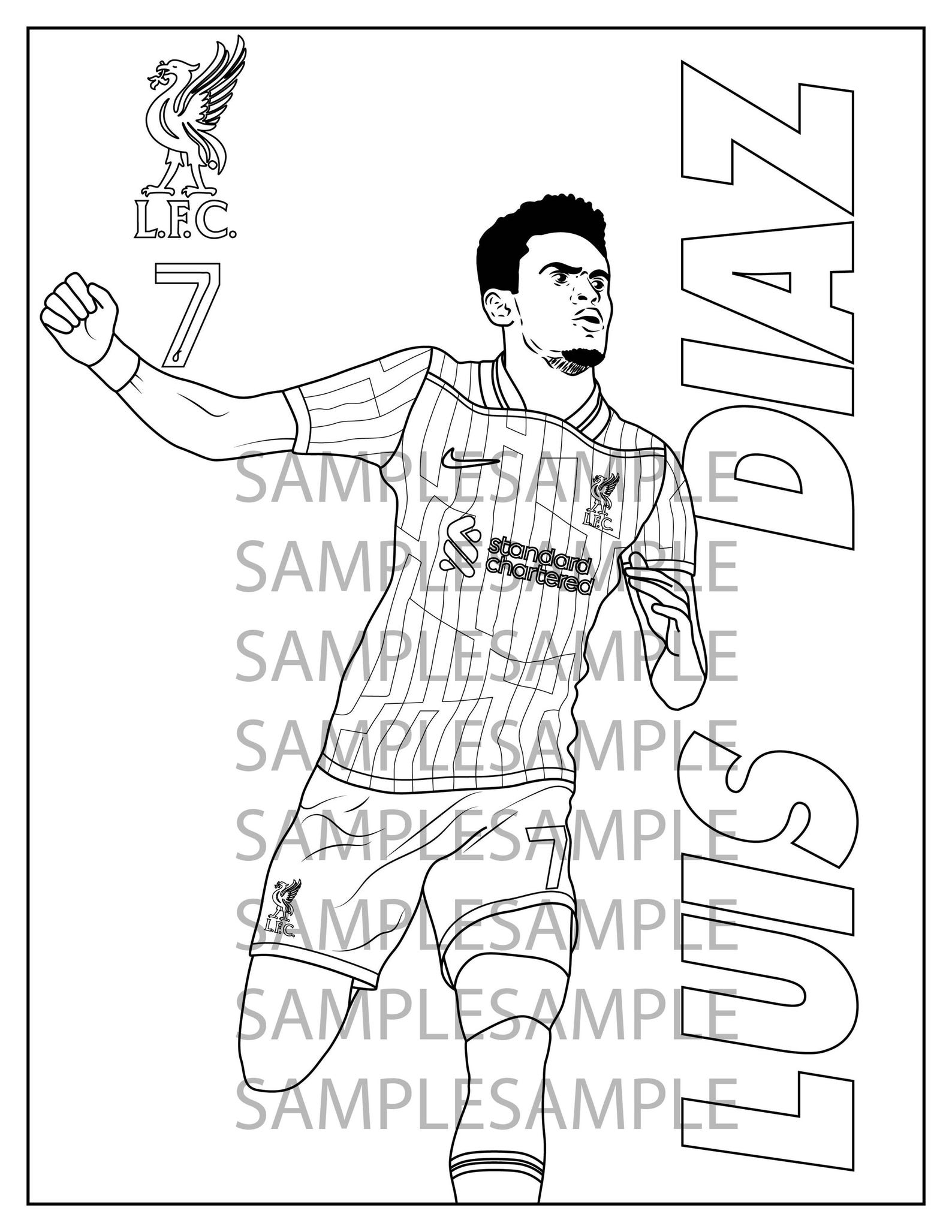 Liverpool FC Colouring Pages | Digital Download | Colouring LFC ...