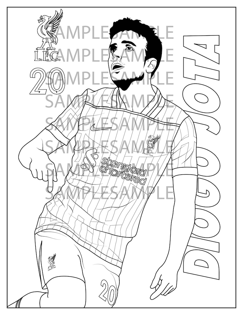 Liverpool FC Colouring Pages | Digital Download | Colouring LFC ...
