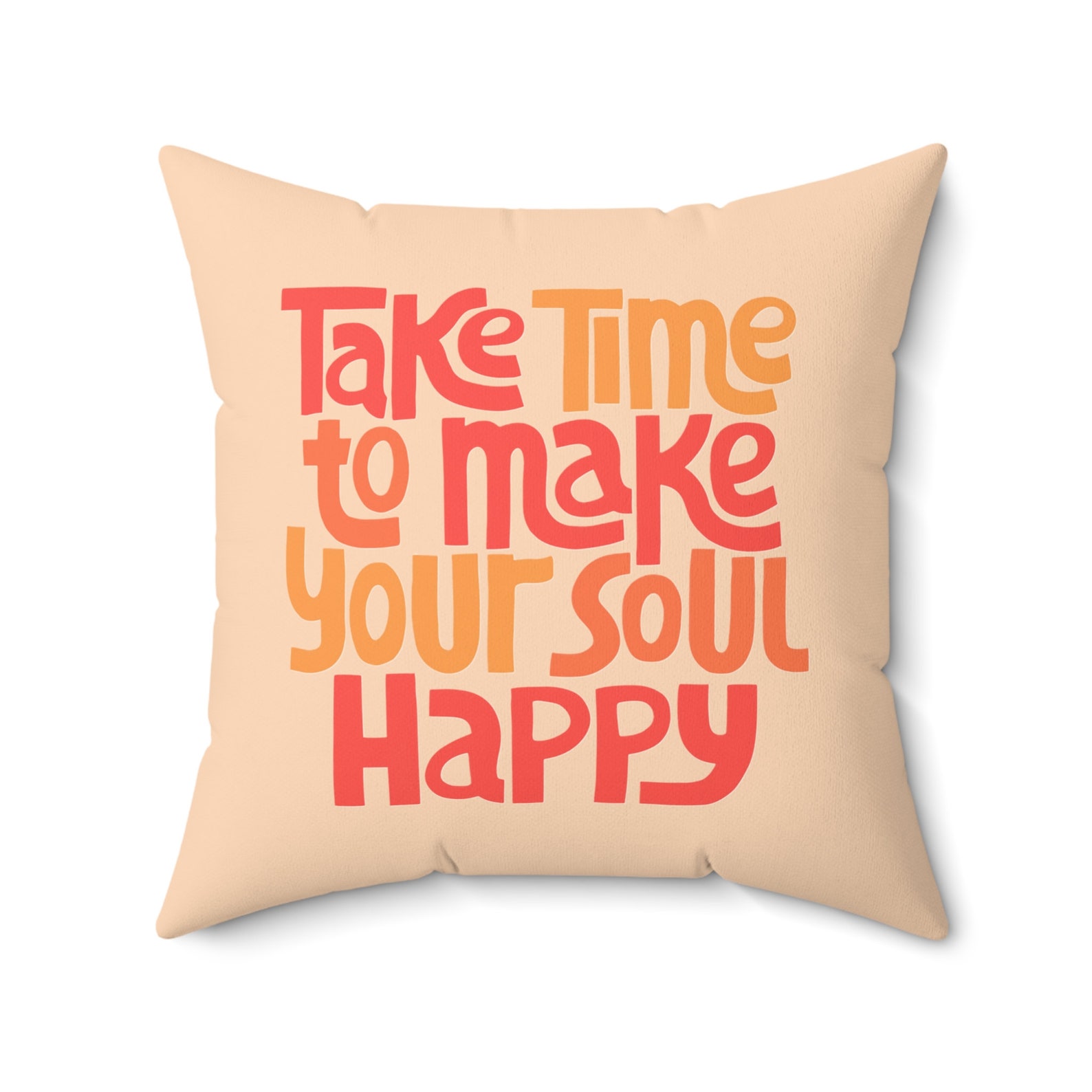 Peach Accent Pillow, Daily Affirmation, Inspirational Quotes, Pillow ...
