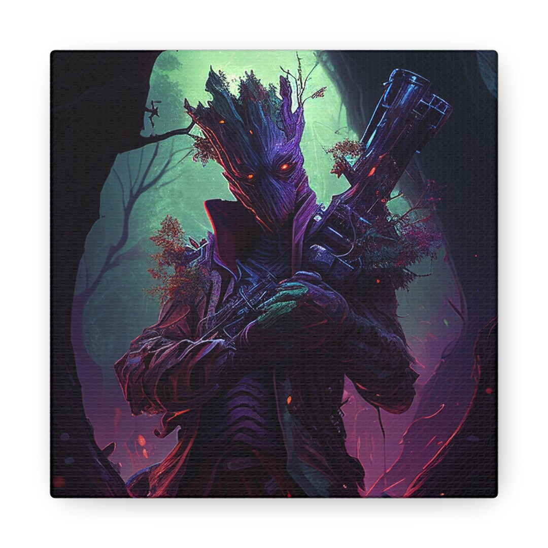Groot, Groot Print, Groot Wall Art, Groot Art, Futuristic Scifi, Ai Art ...