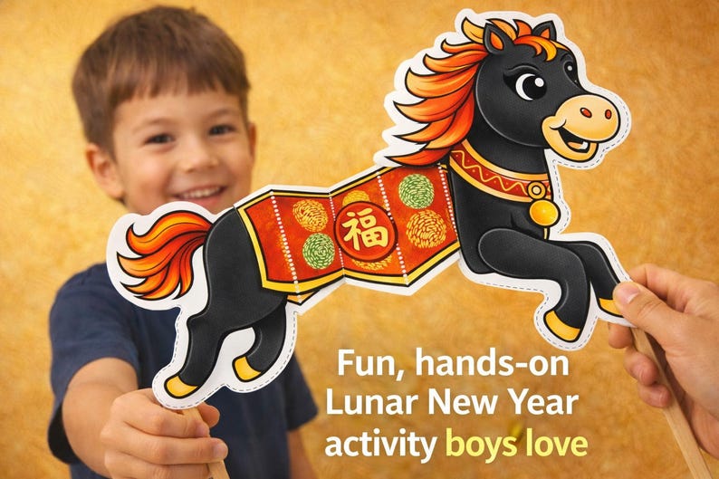 Chinese Zodiac Horse Craft Lunar New Year Fine Motor & Scissor Skills ...