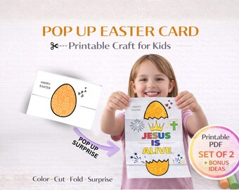 Christian Easter Egg Folding Surprise Craft or Card - Jesus is Alive ...