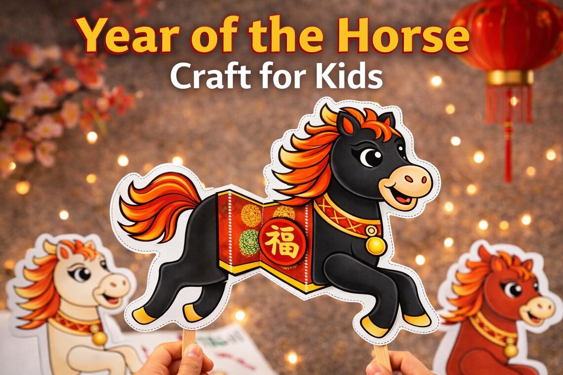 Chinese Zodiac Horse Craft Lunar New Year Fine Motor & Scissor Skills ...