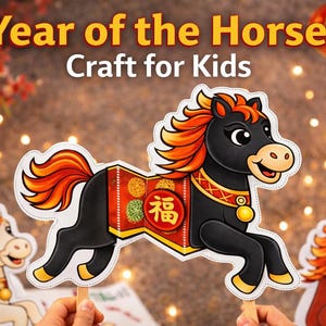 Chinese Zodiac Horse Craft Lunar New Year Fine Motor & Scissor Skills ...