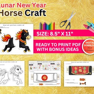 Chinese Zodiac Horse Craft Lunar New Year Fine Motor & Scissor Skills ...