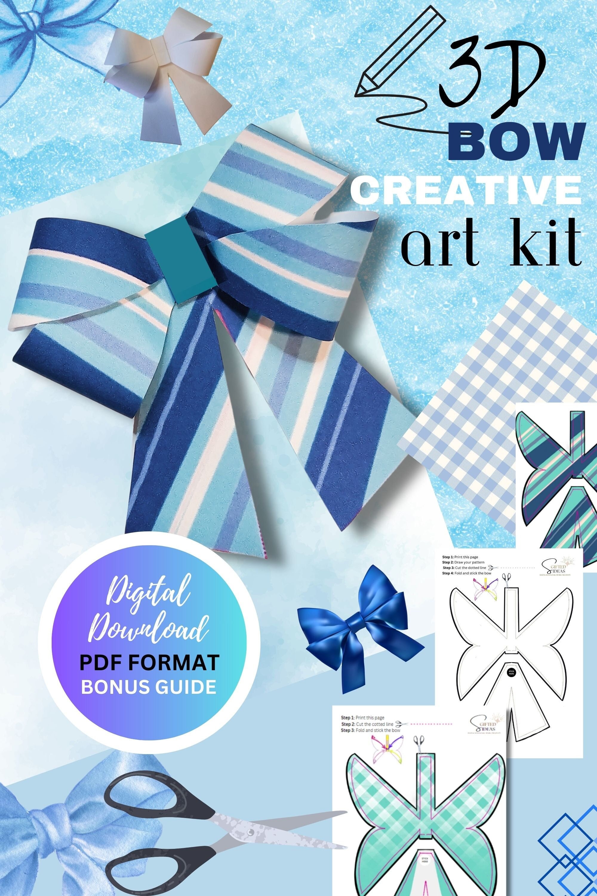 Funny Gift Wrap Paper Bow Handmade Fine Gift Wrap Template Bow Creative ...